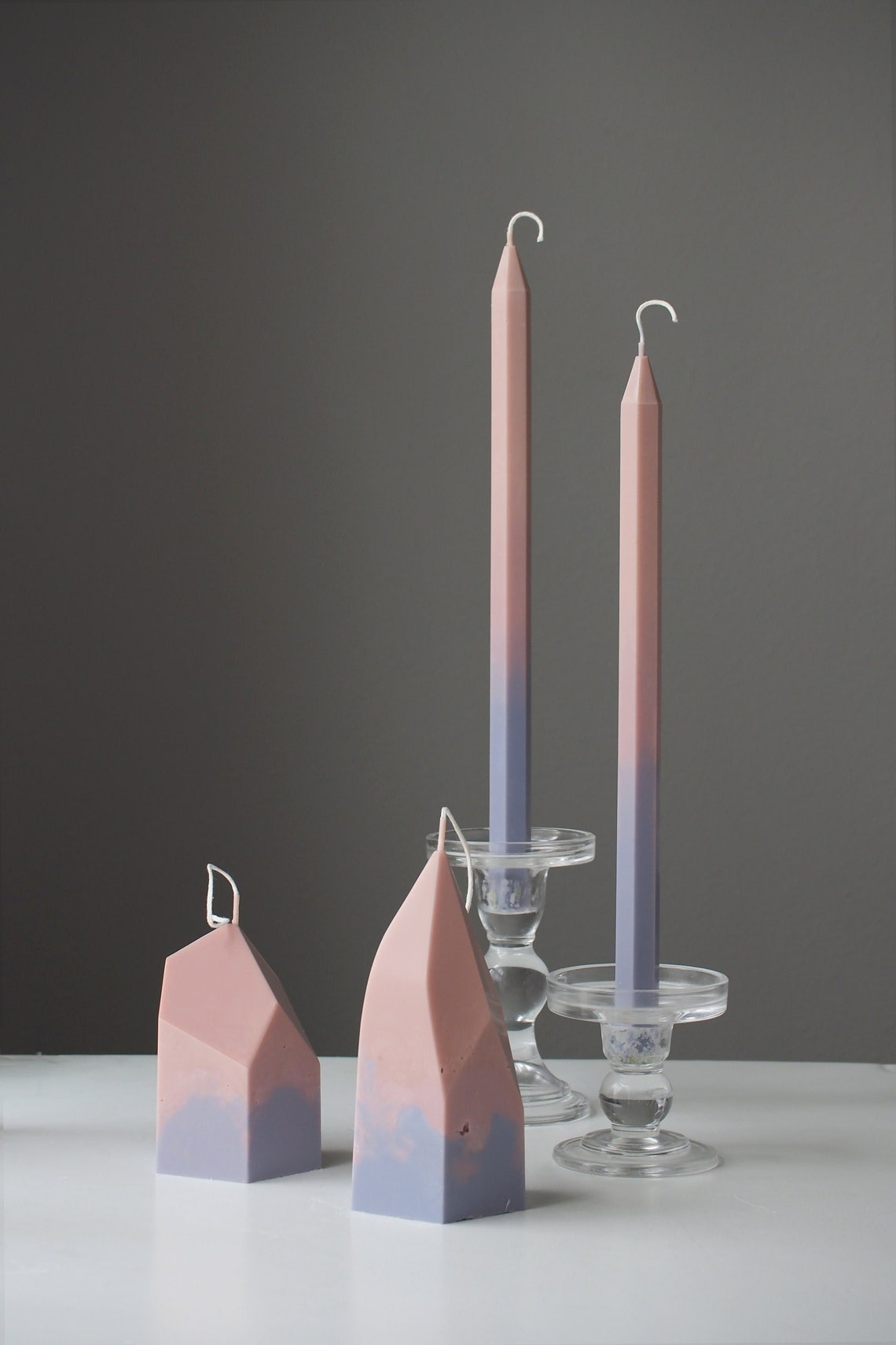 Crystal Shard Shaped Candle Gradient Candle Soy Beeswax - Etsy