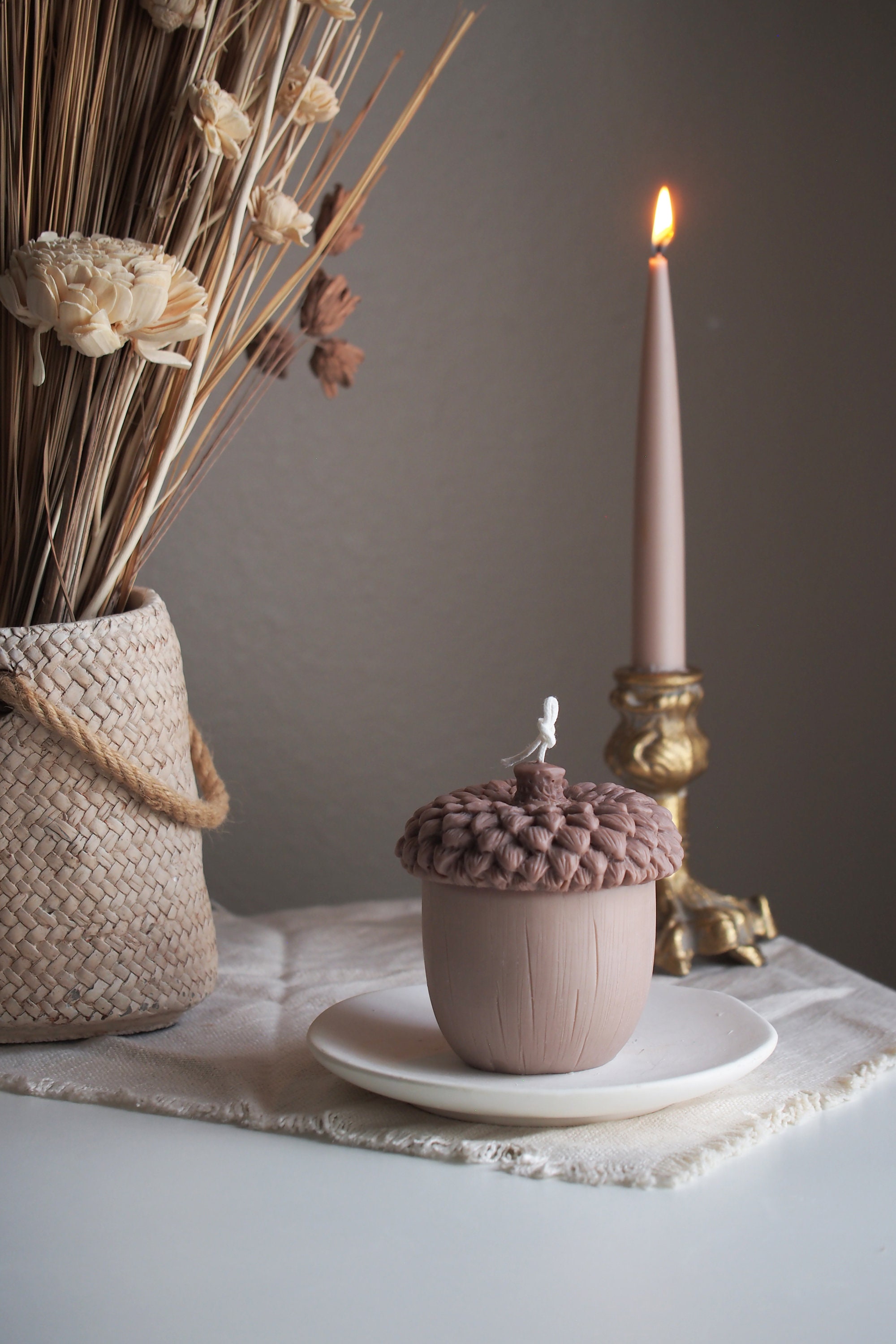 Acorn Shaped Scented Candle, Fall Thanksgiving Decoration - Etsy