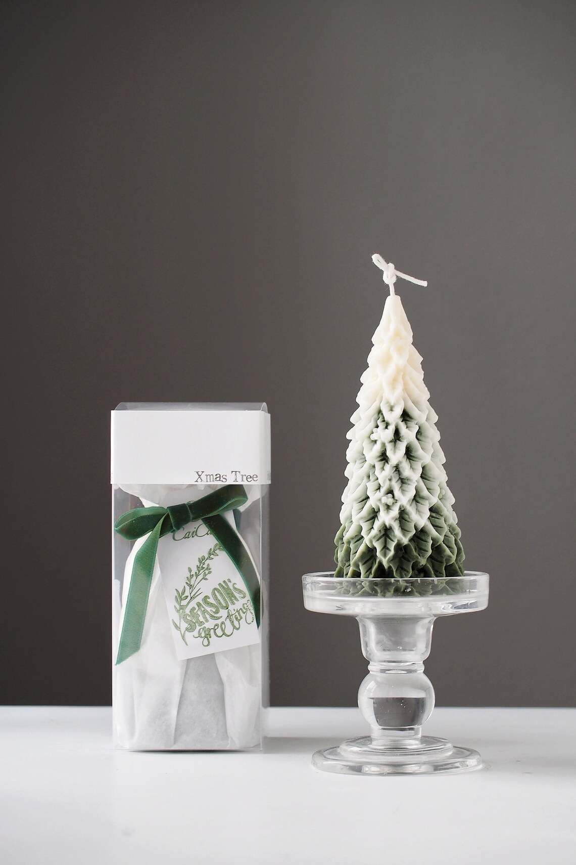 Christmas Tree Candle Snow Tree Shaped Candle Scented - Etsy Canada