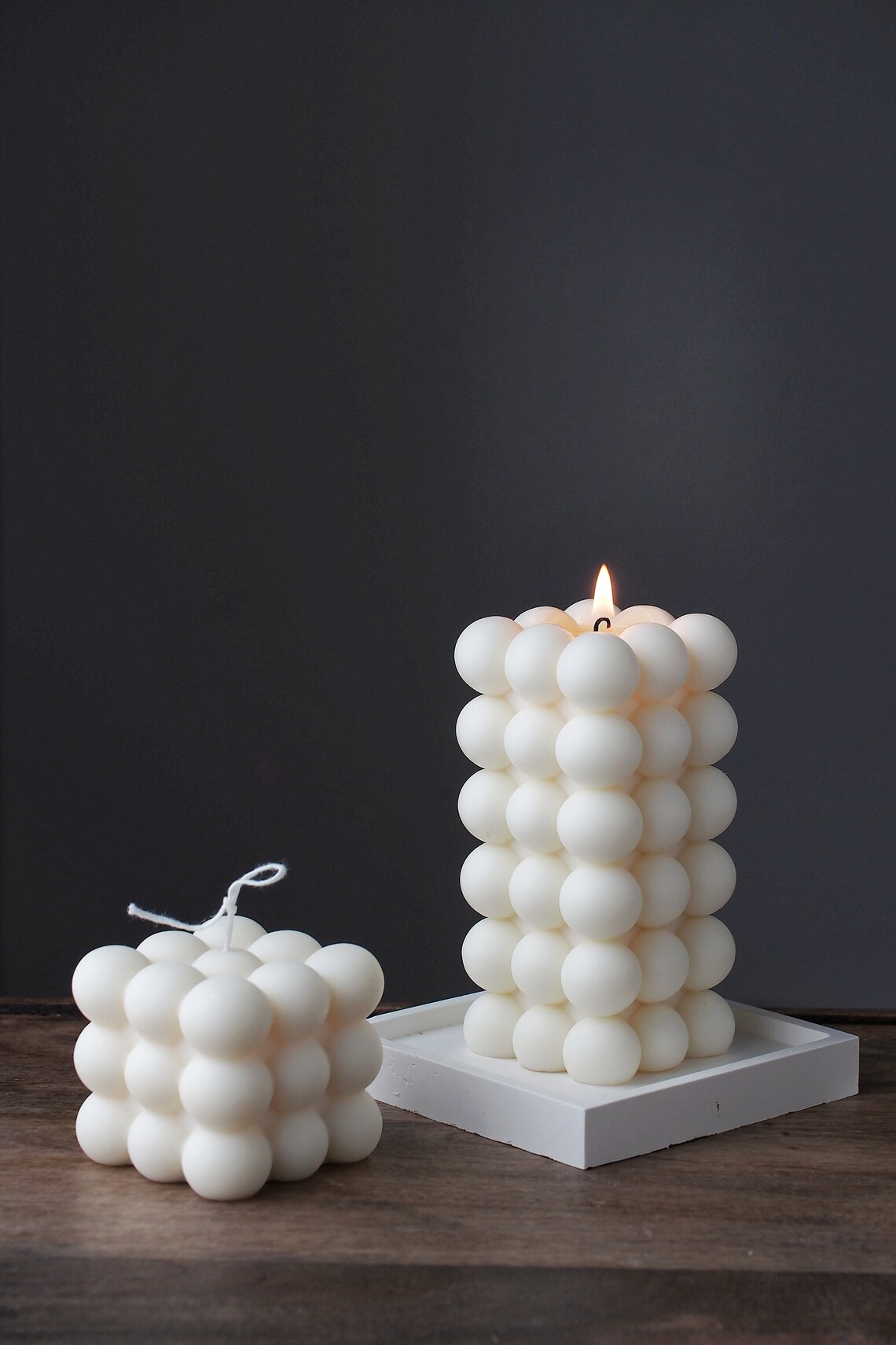 Bubble T Shaped Candle Pillar Candle Home Decor Natural | Etsy