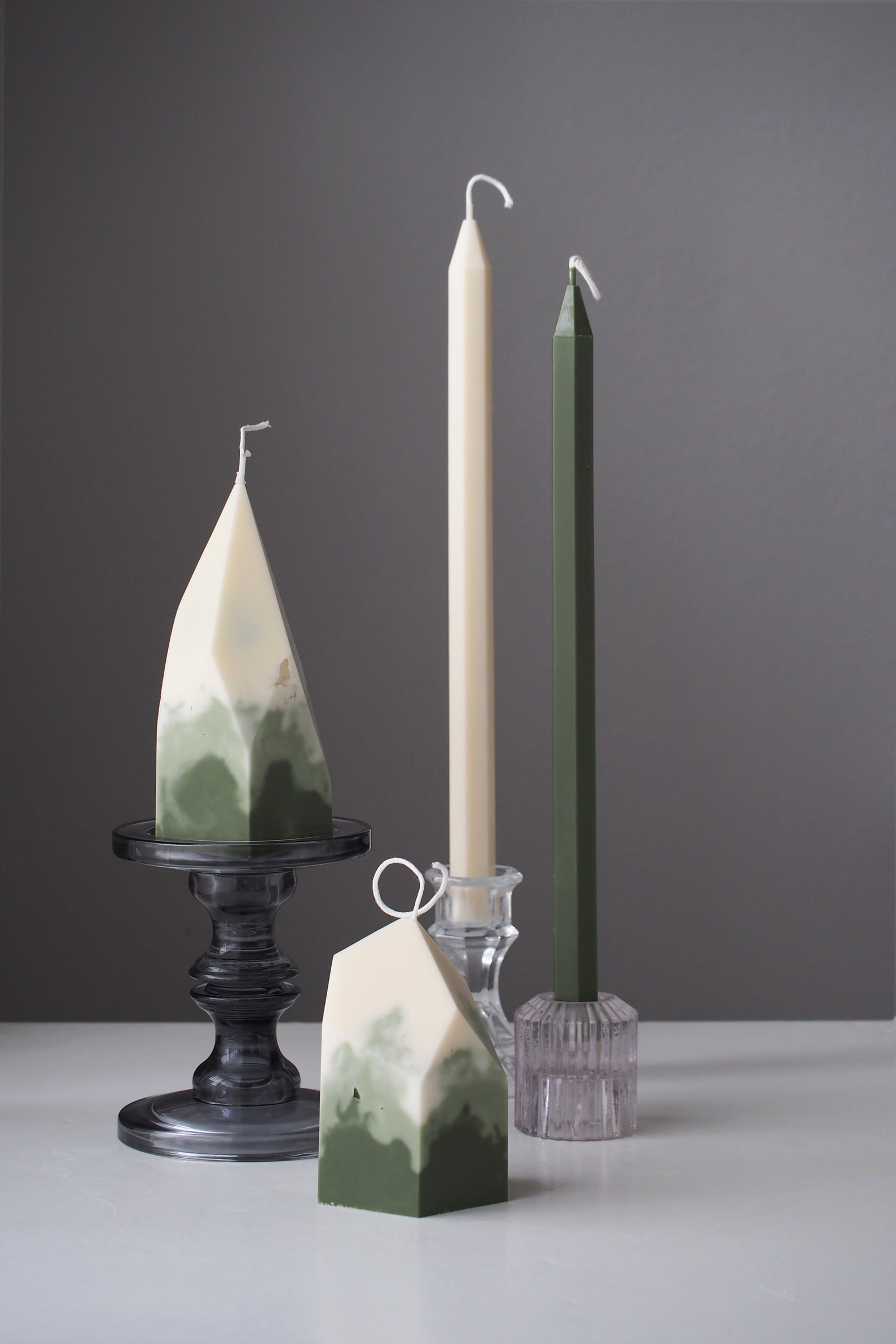 Crystal Shard Shaped Candle Gradient Candle Soy Beeswax - Etsy