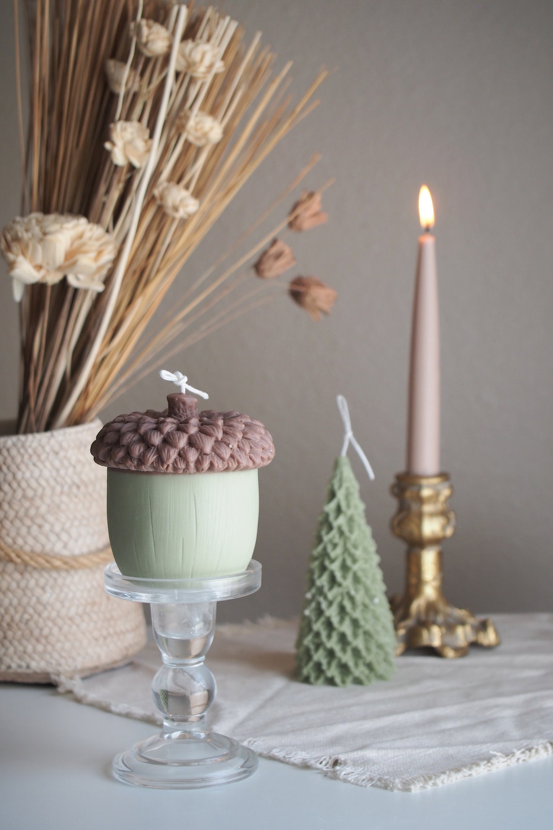 Acorn Shaped Scented Candle, Fall Thanksgiving Decoration - Etsy