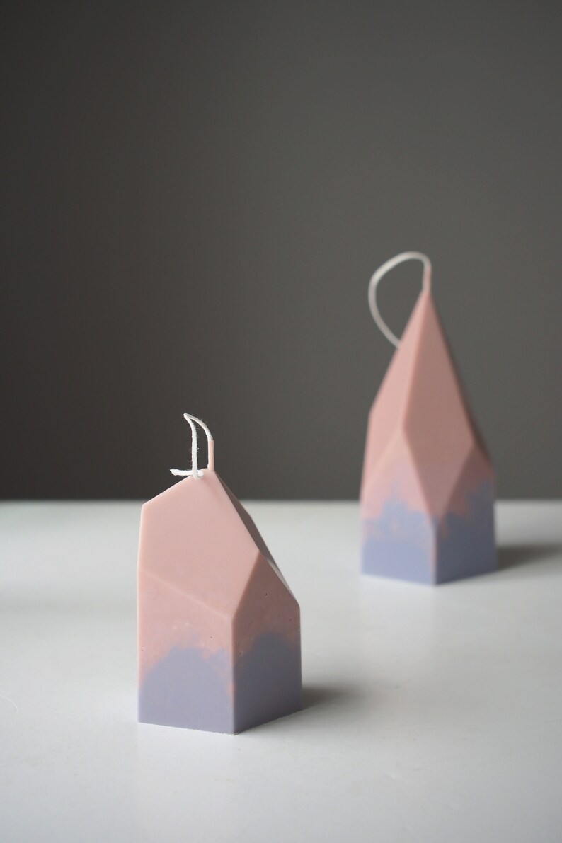 Crystal Shard Candle, Gradient Soy Beeswax, Handmade Home Decor - Etsy