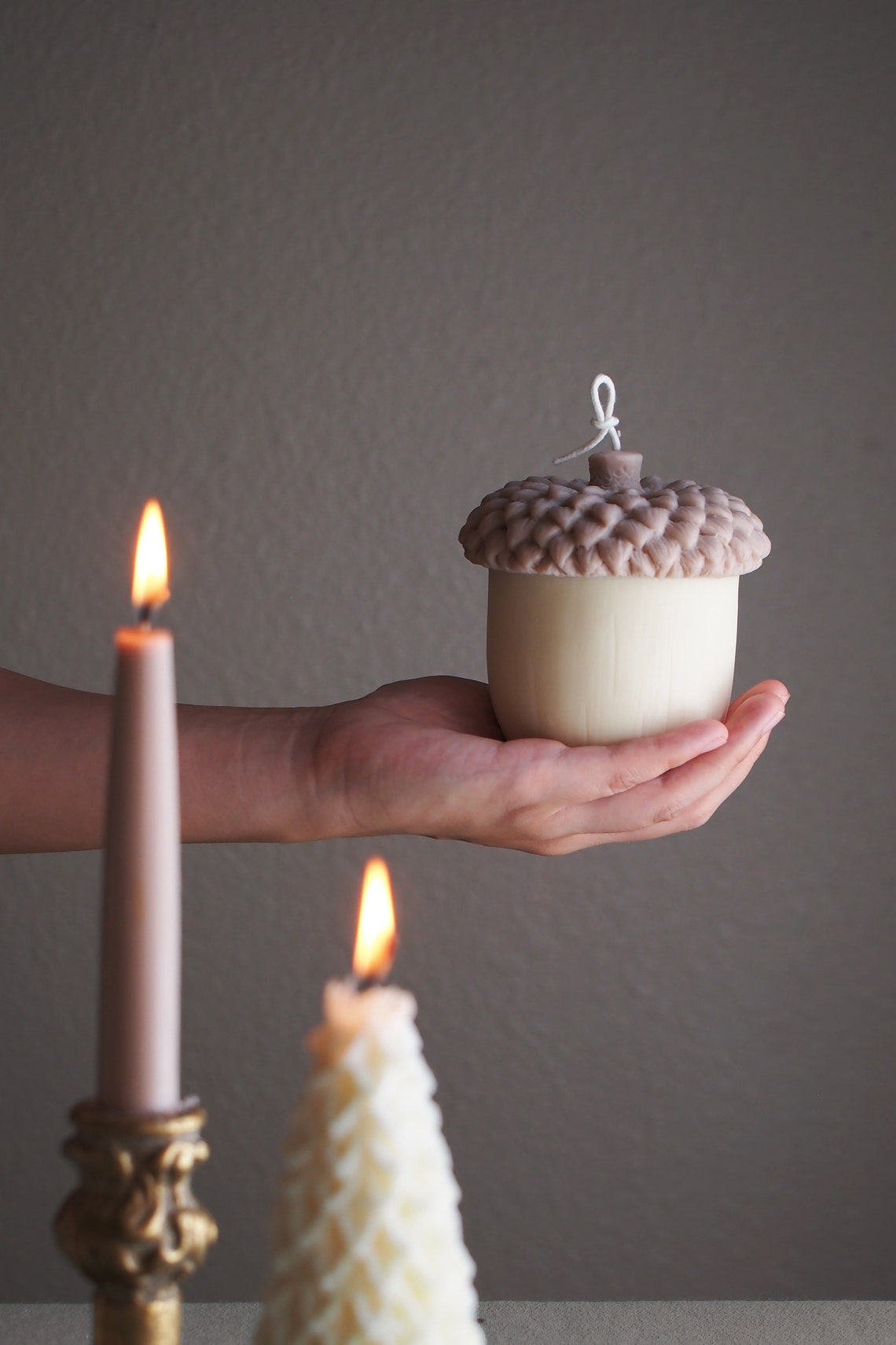 Acorn Shaped Scented Candle, Fall Thanksgiving Decoration - Etsy