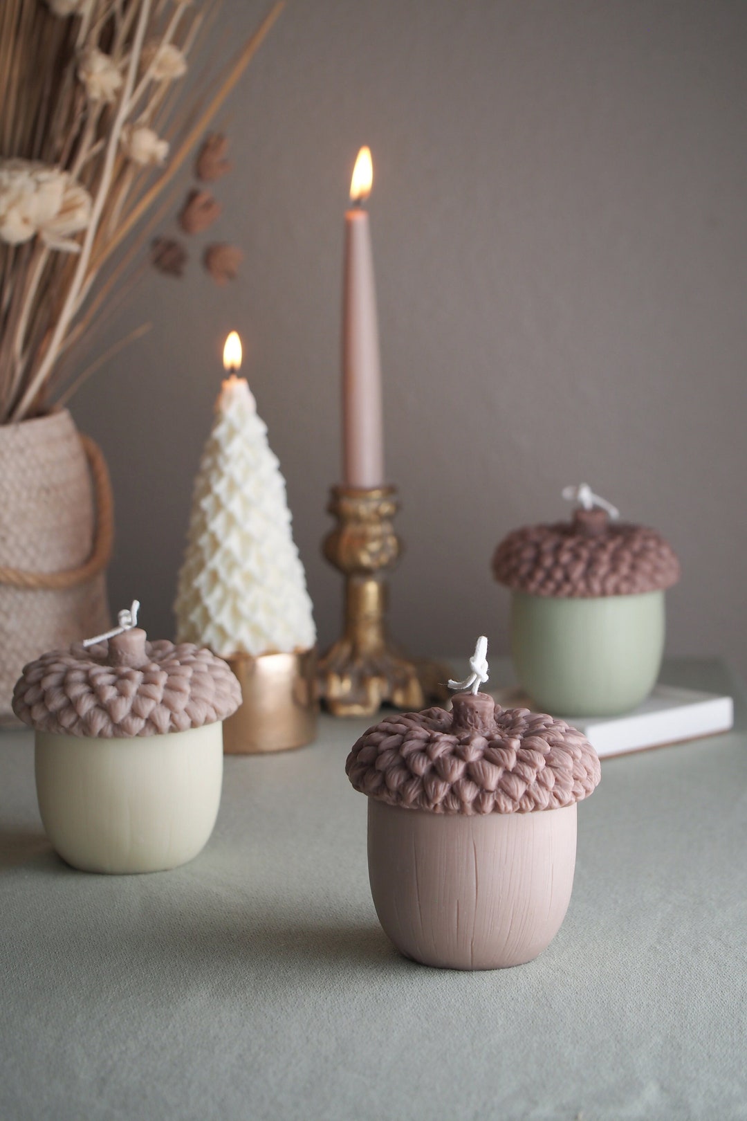 Acorn Shaped Scented Candle, Fall Thanksgiving Decoration - Etsy