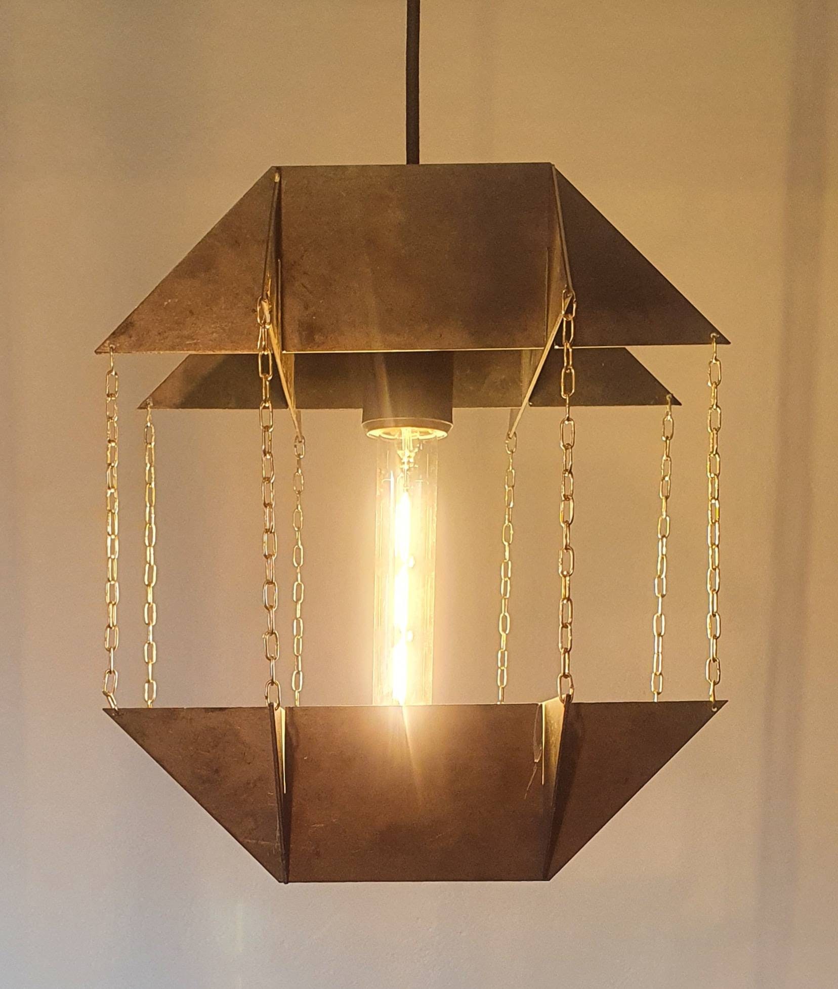 Metal Lamp With Gold Chains.. - Etsy New Zealand