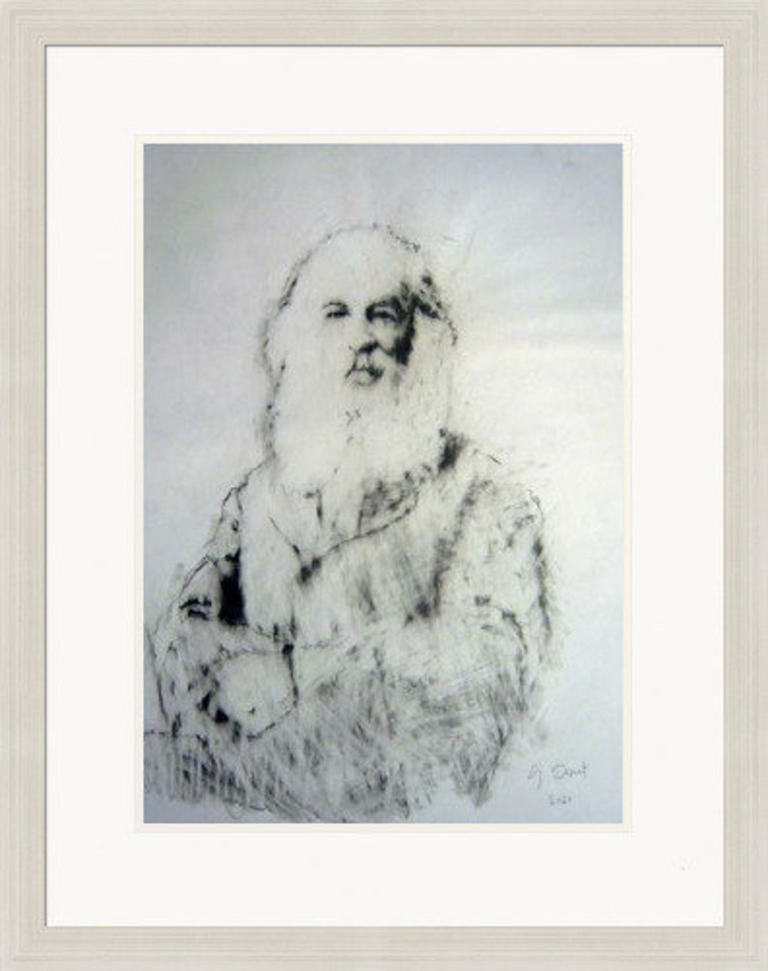 Walt Whitman Portrait. Drawing by Gustau Donat. Modern Art. - Etsy