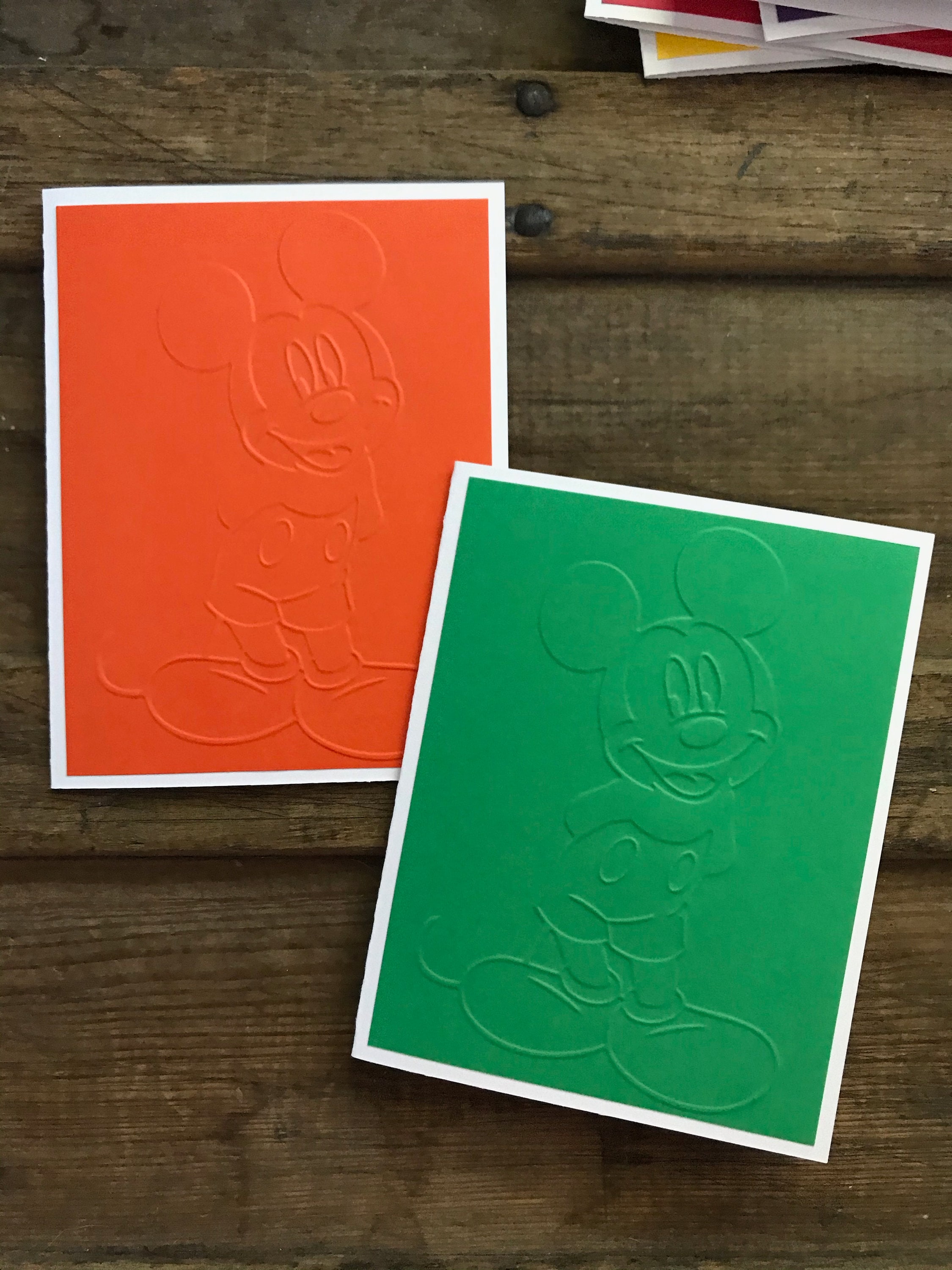 Disney Mickey Mouse Set of 6 Note Cards - Etsy