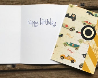 PERSONALIZED Race Car Birthday Card, Racing Birthday Card, Girl Race ...