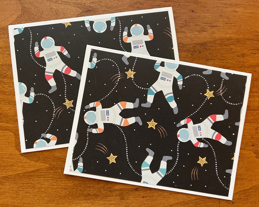 Astronauts | Space | Set of 5 | Note Cards - Etsy
