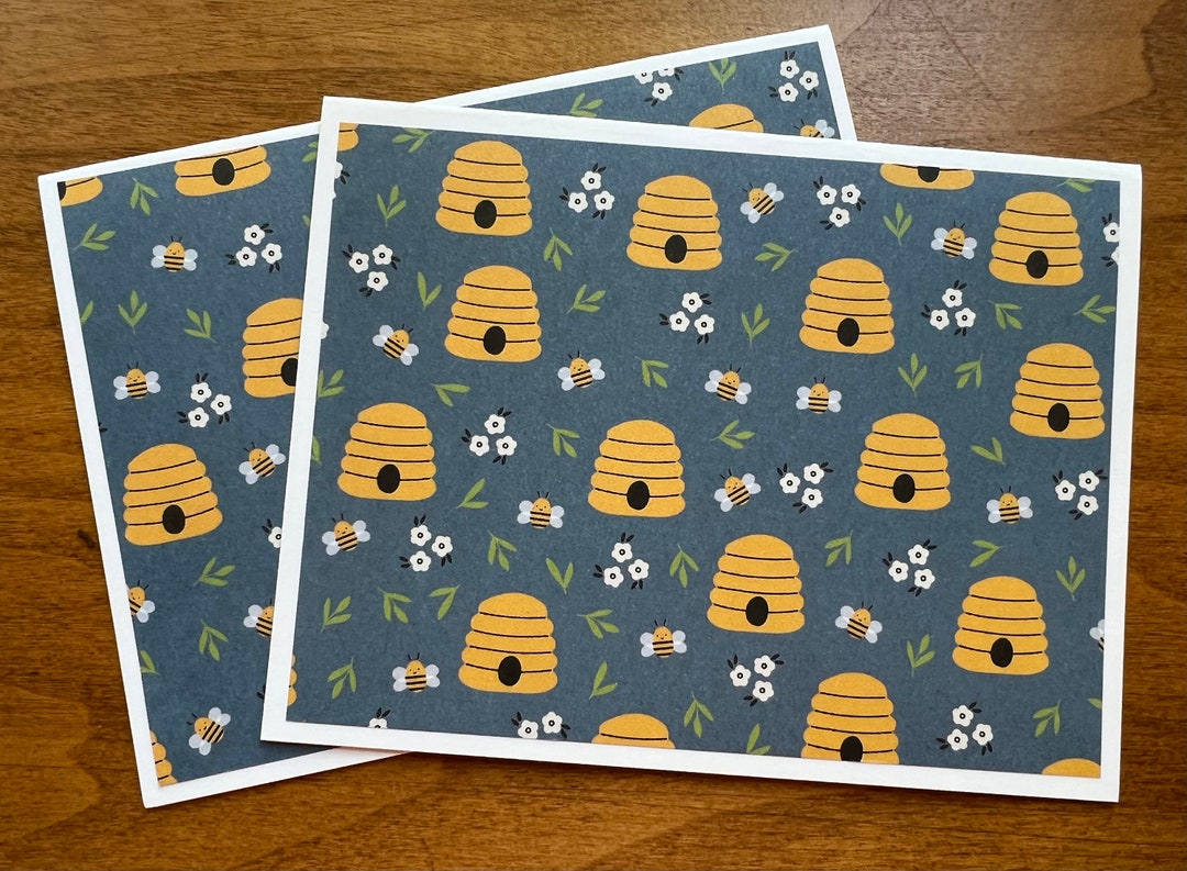 Beehive Bees Garden Set of 5 Note Cards Blank Cards - Etsy