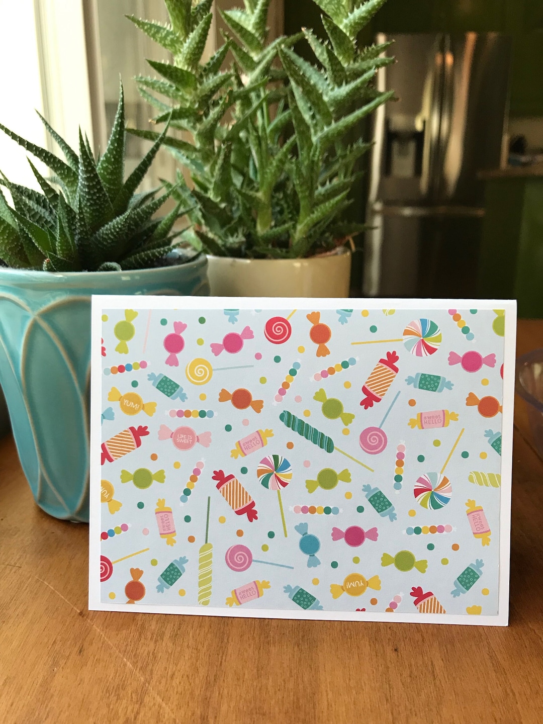 Colorful Candy Set of 5 Note Cards Blank Cards - Etsy