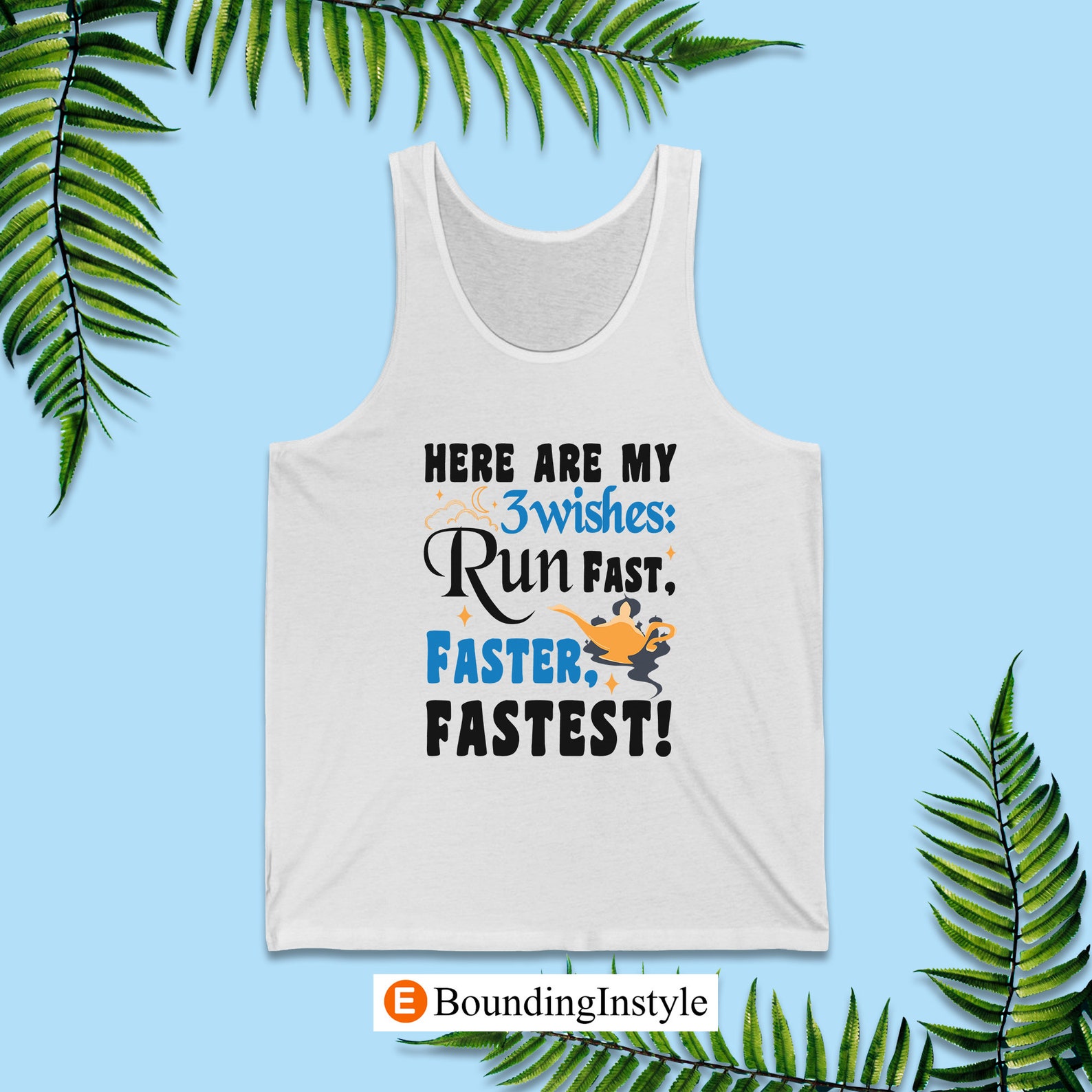 Aladdin Running Tank Tops 3 Wishes Run Fast Faster Fastest - Etsy