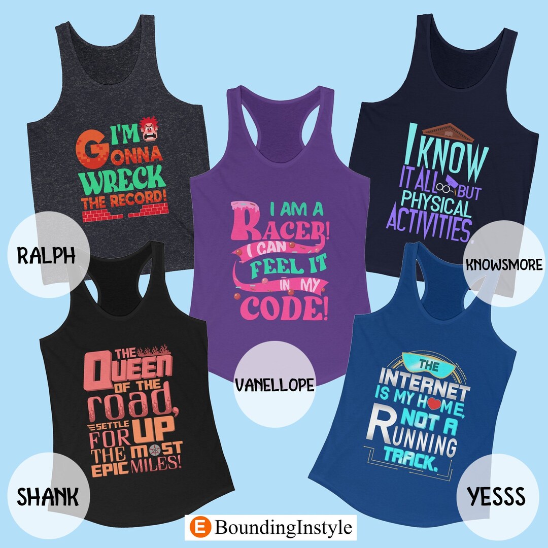 Ralph Breaks the Internet Running Team Tank Tops, Disney Runner Group ...