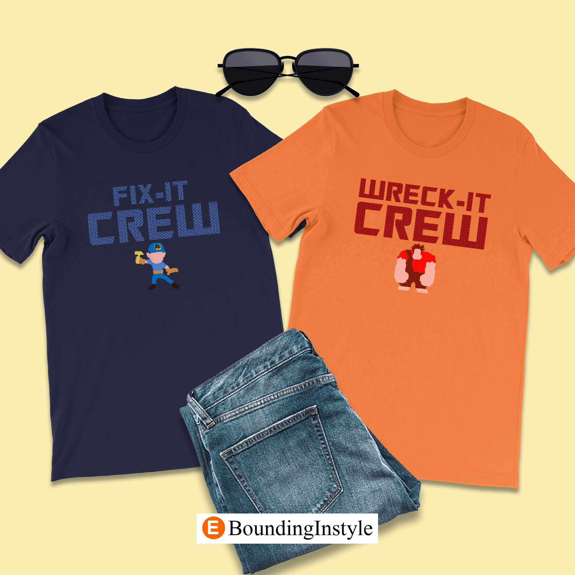 Wreck It Ralph Shirt Fix-it Crew Shirt Fix-it Felix Jr - Etsy
