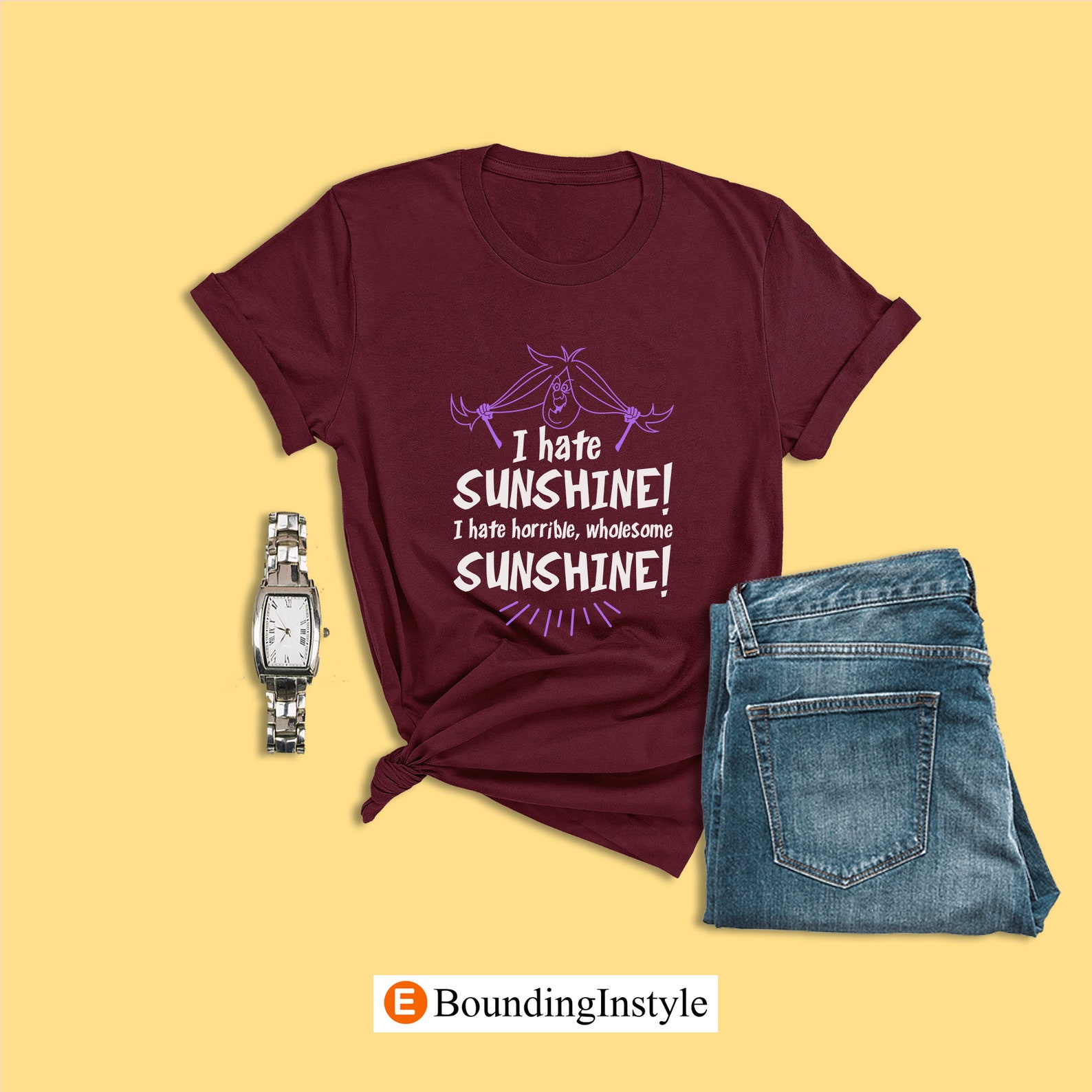 I Hate Sunshine Shirt, Mad Madam Mim Shirt, Disney Sword in the Stone ...
