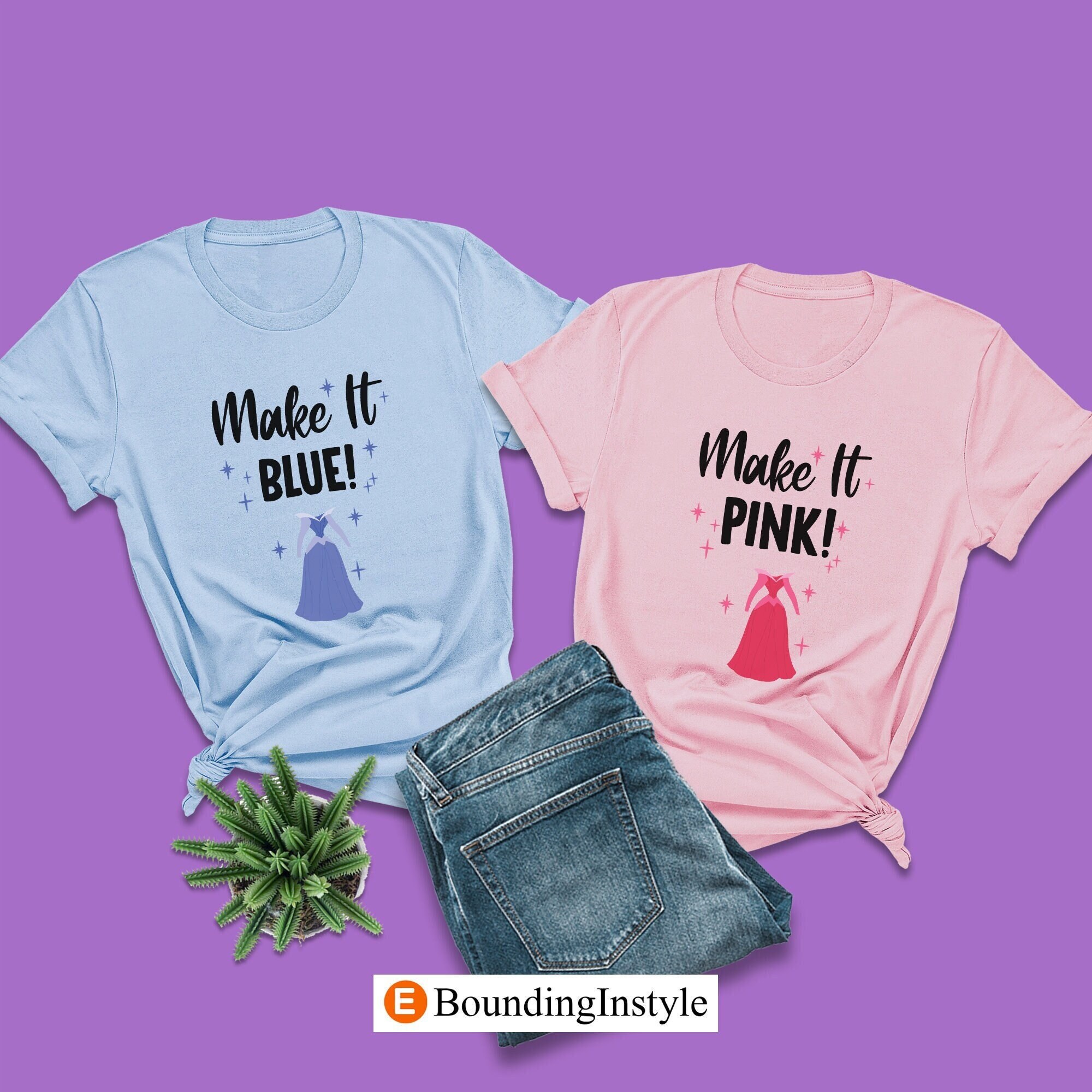 Gender Reveal Make It Blue Shirt, Sleeping Beauty Shirt Women ...