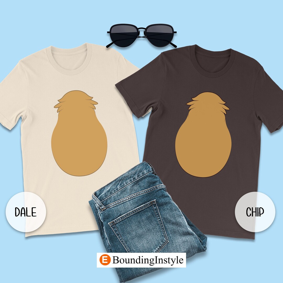 Dale Easy Costume Shirt Chip N Dale T-shirts Family and - Etsy