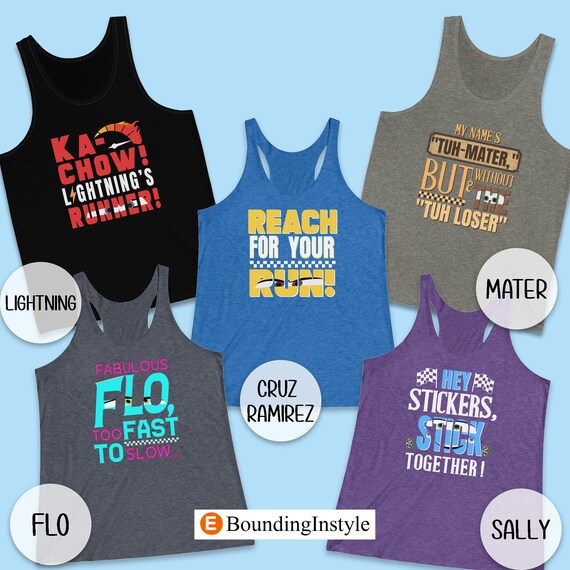 Pixar Cars Running Team Tank Tops Disney Runner Group 5K Half - Etsy