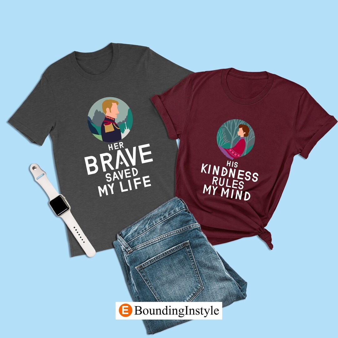Frozen Couple Shirts Her Brave Saved My Life King Agnarr - Etsy