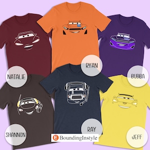 Pixar Cars 3 T-shirt, Cars Character Face Group Costume, Family ...