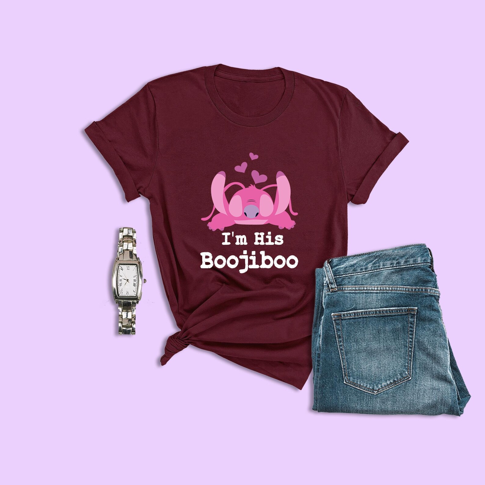 Lilo & Stitch Couple Shirt, I'm His Boojiboo, Angel Shirt, Disneyland ...