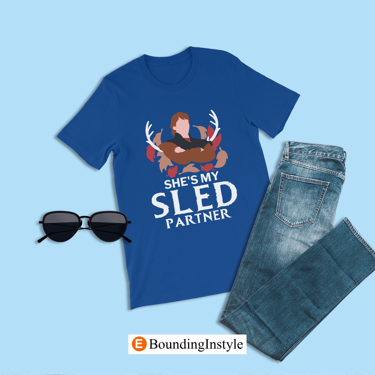 Frozen Couples Disney Shirt, She's My Sled Partner, Kristoff Shirts ...