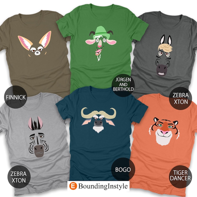 Disney Zootopia 2 All Characters Big Face Shirt, Nick Wilde, Judy Hopps ...