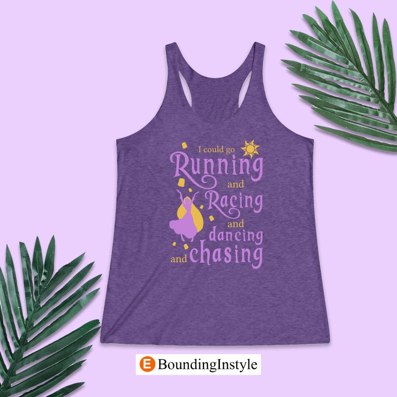 Tangled Run Tank Tops I Could Go Running and Racing and - Etsy