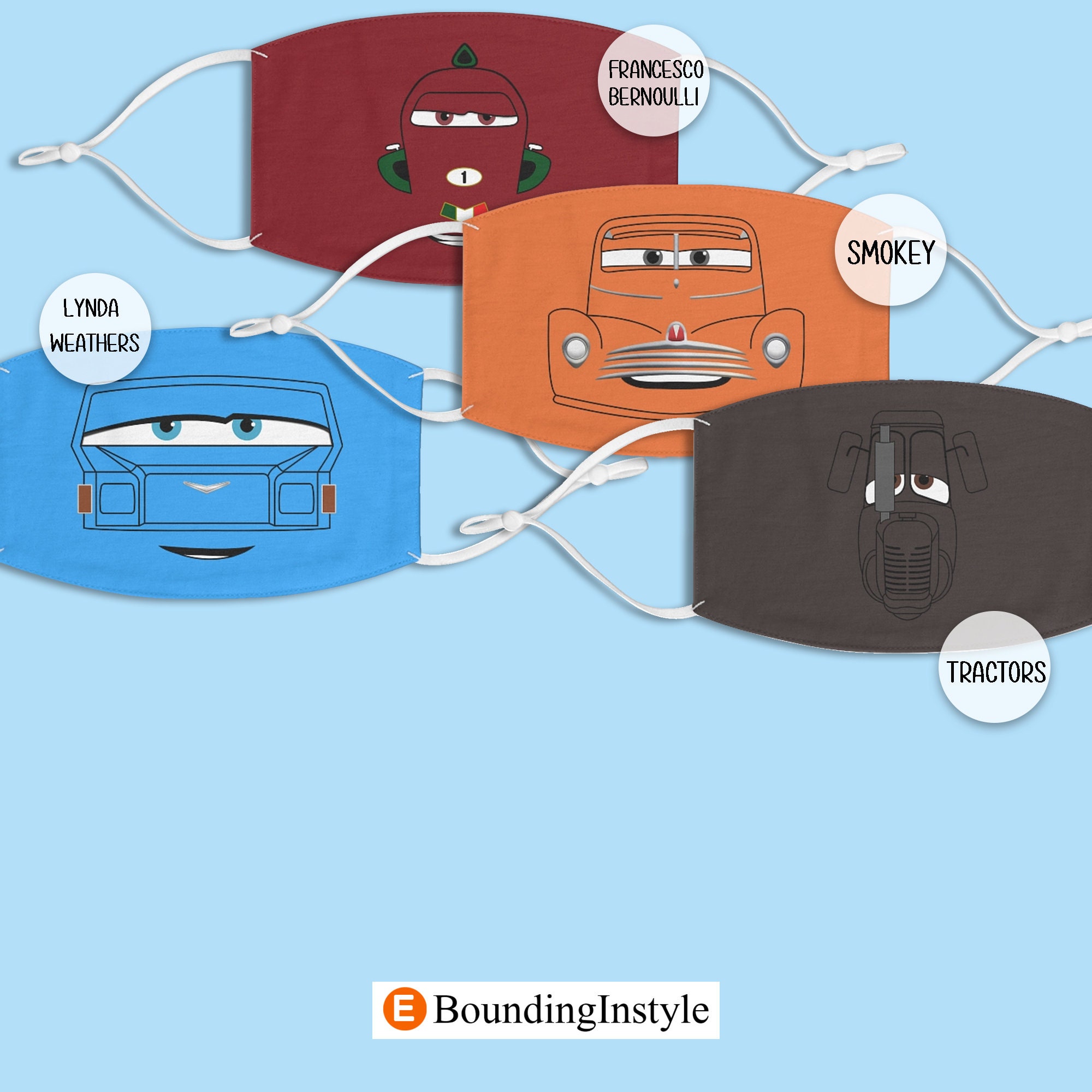Disney Family Face Mask, Disney Pixar Cars Mask, Reusable Face Mask ...