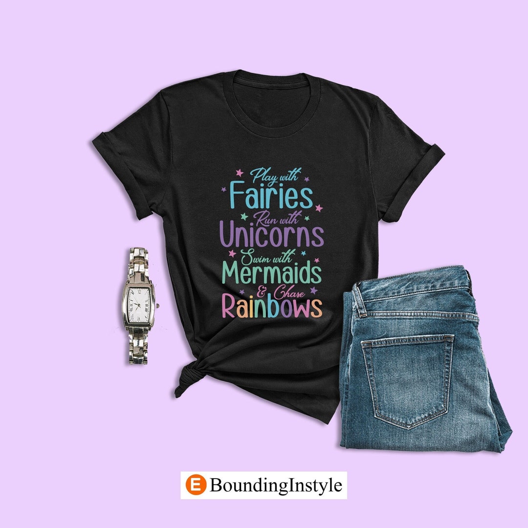 Disney Fairy Tale Shirts Play With Fairies Shirts Unicorn - Etsy