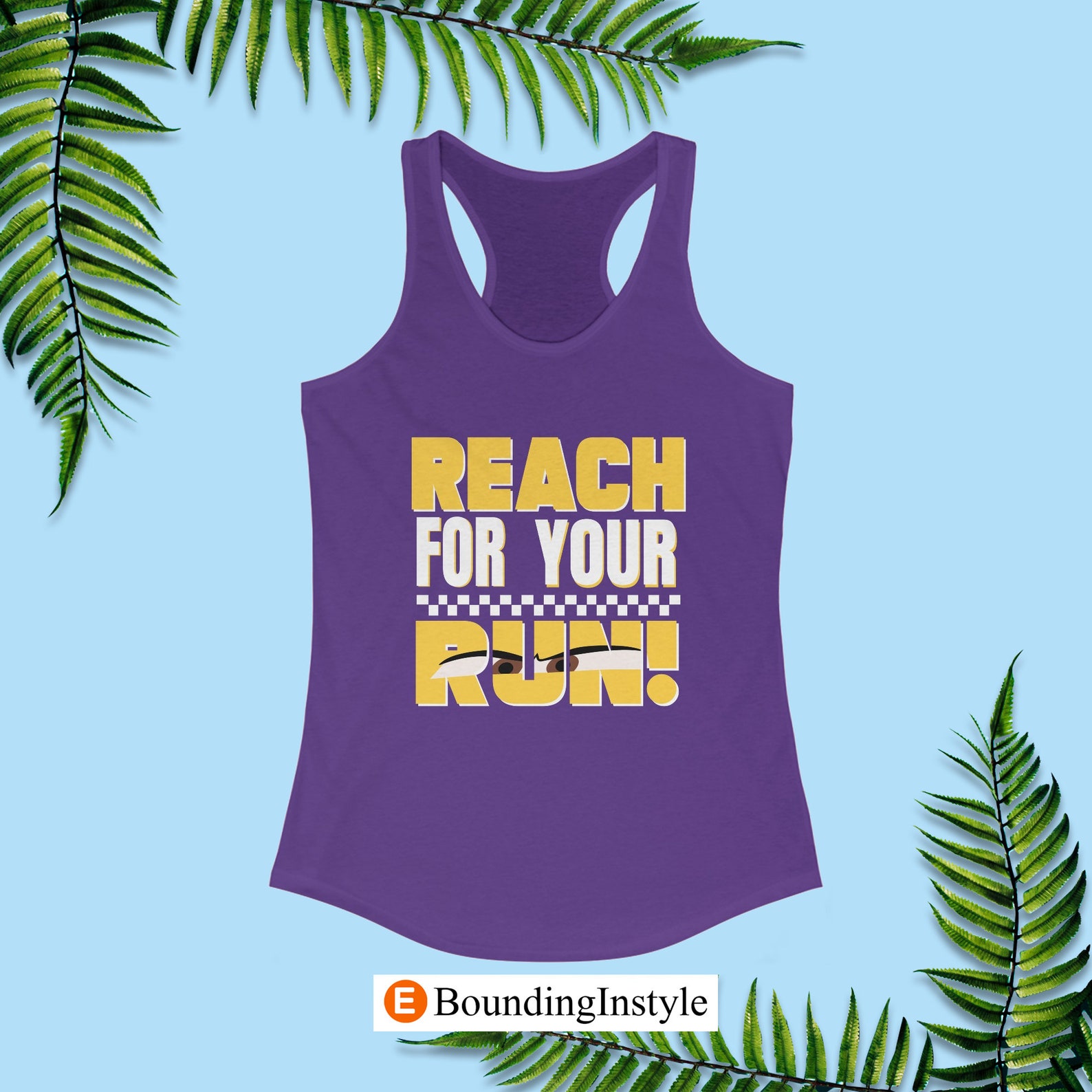 Pixar Cars Running Tank Tops, Reach for Your Run, Cruz Ramirez Runners ...