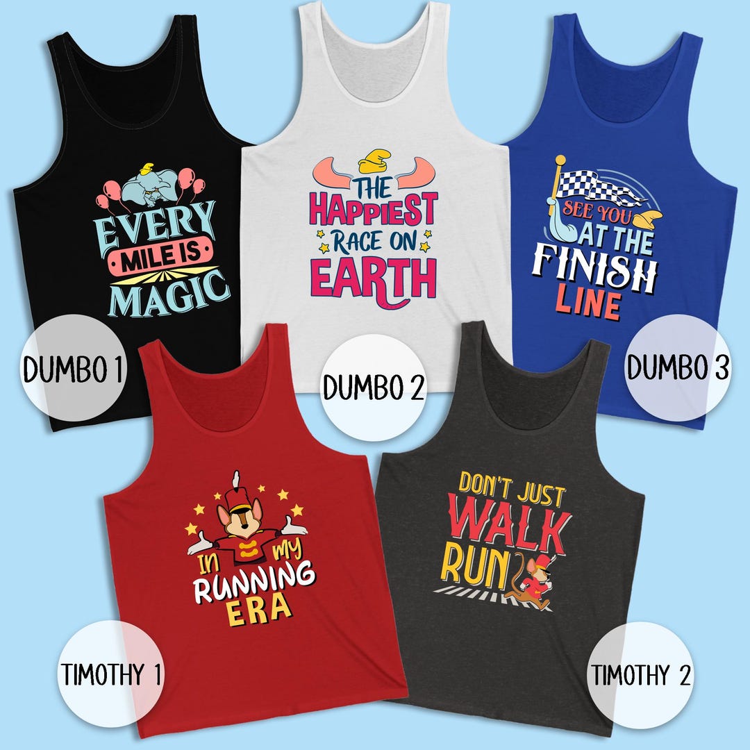 Dumbo Double Dare Running Team Tank Tops, Disney Runner Group Half ...