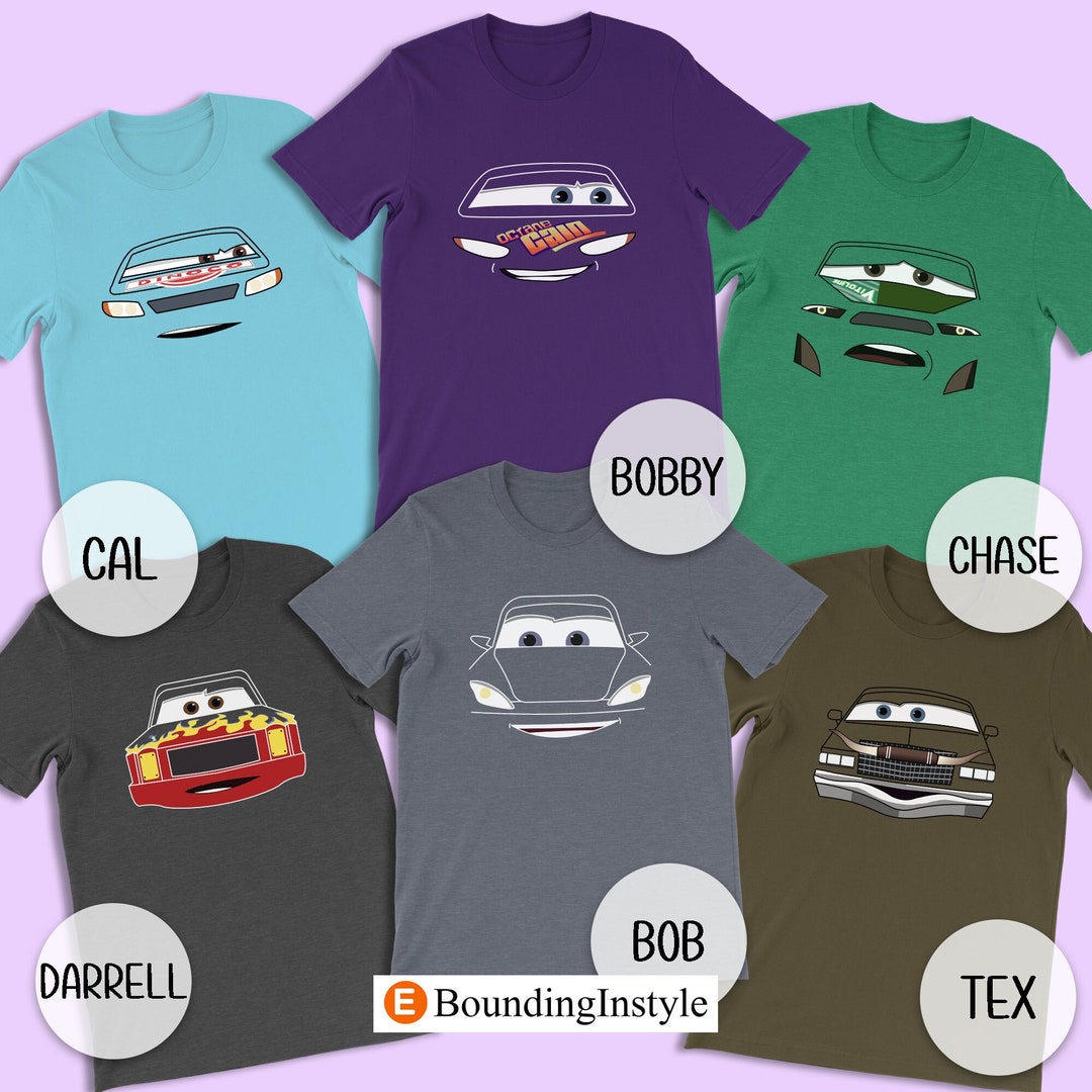 Pixar Cars 3 T-shirt, Cars Character Face Group Costume, Family ...
