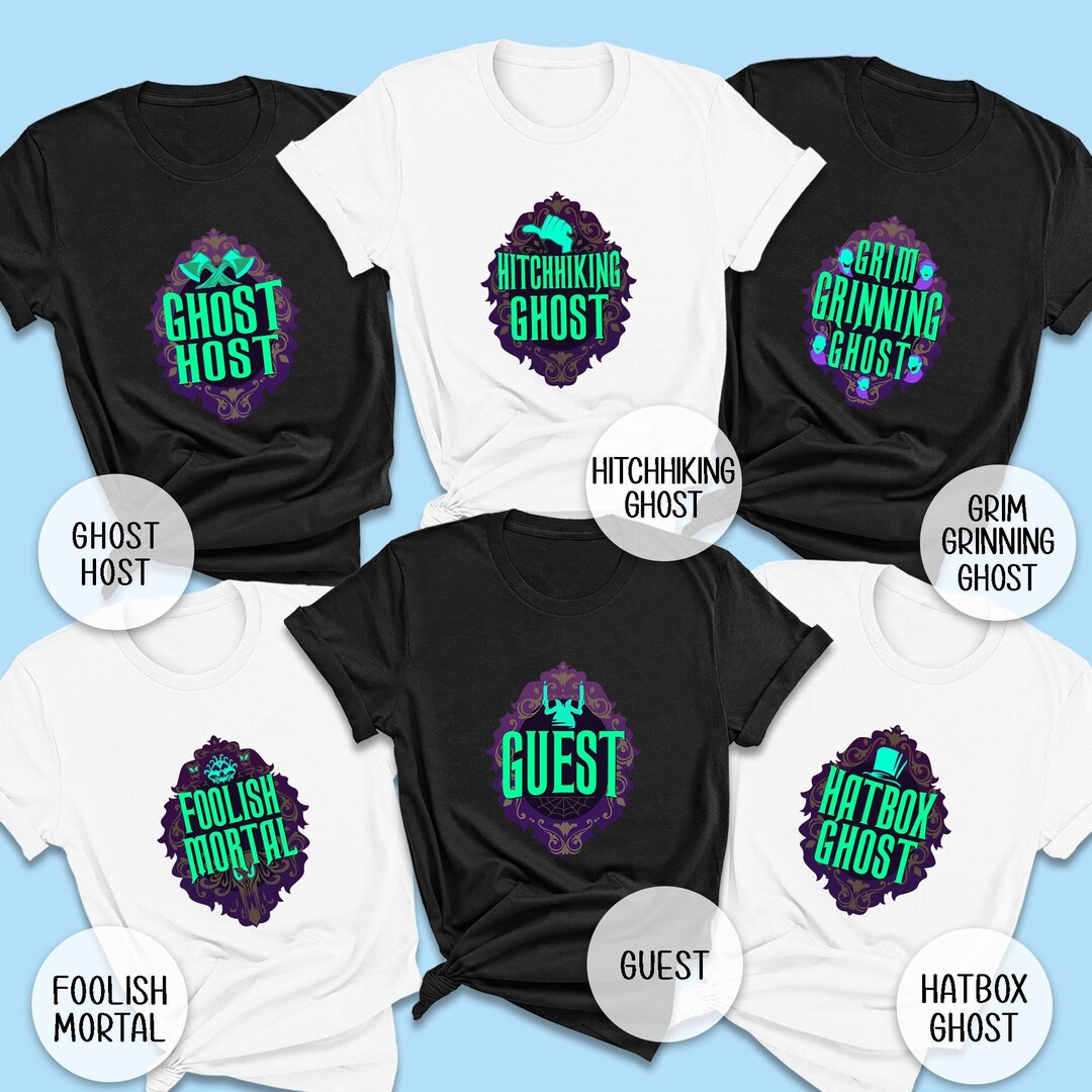 Haunted Mansion Family T-shirts Hitchhiking Ghost Grim - Etsy