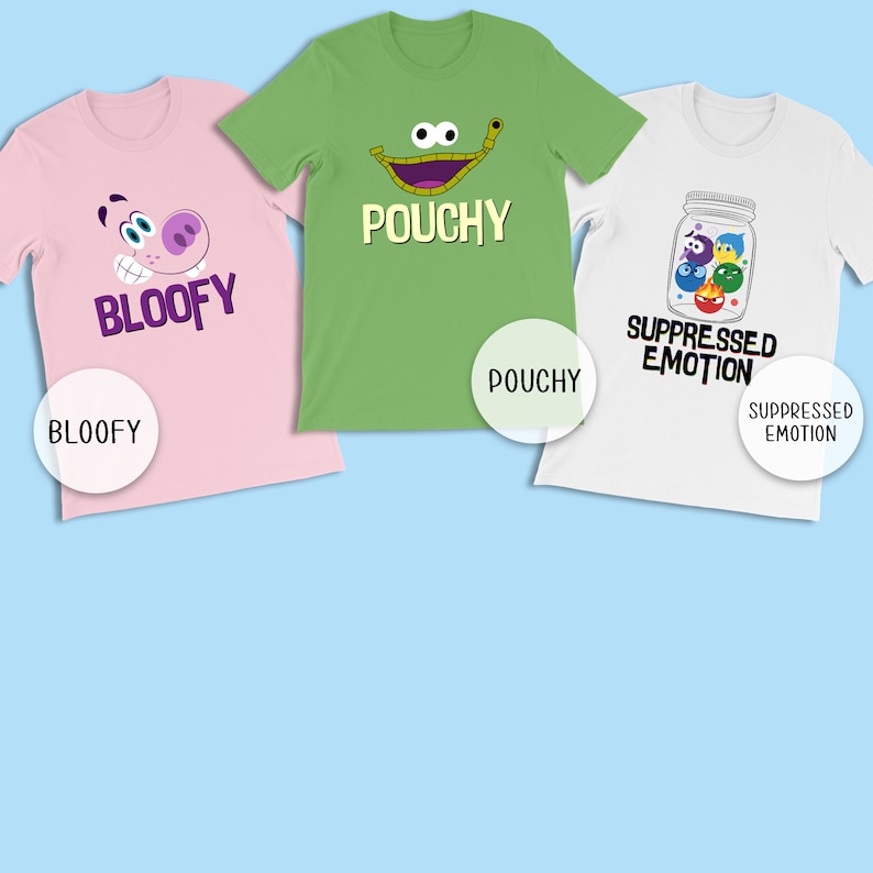 Inside Out 2 Emotions Shirt, Pixar Family & Friend, Joy, Disgust ...