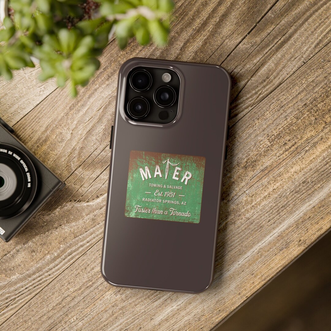 Mater Towing & Salvage Est. 1951 Logo, Pixar Cars Mobile Case, Cars ...