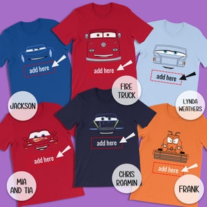Disney Cars Custom Tee, Pixar Cars Shirt, Hollywood Studios Shirt, Cars ...