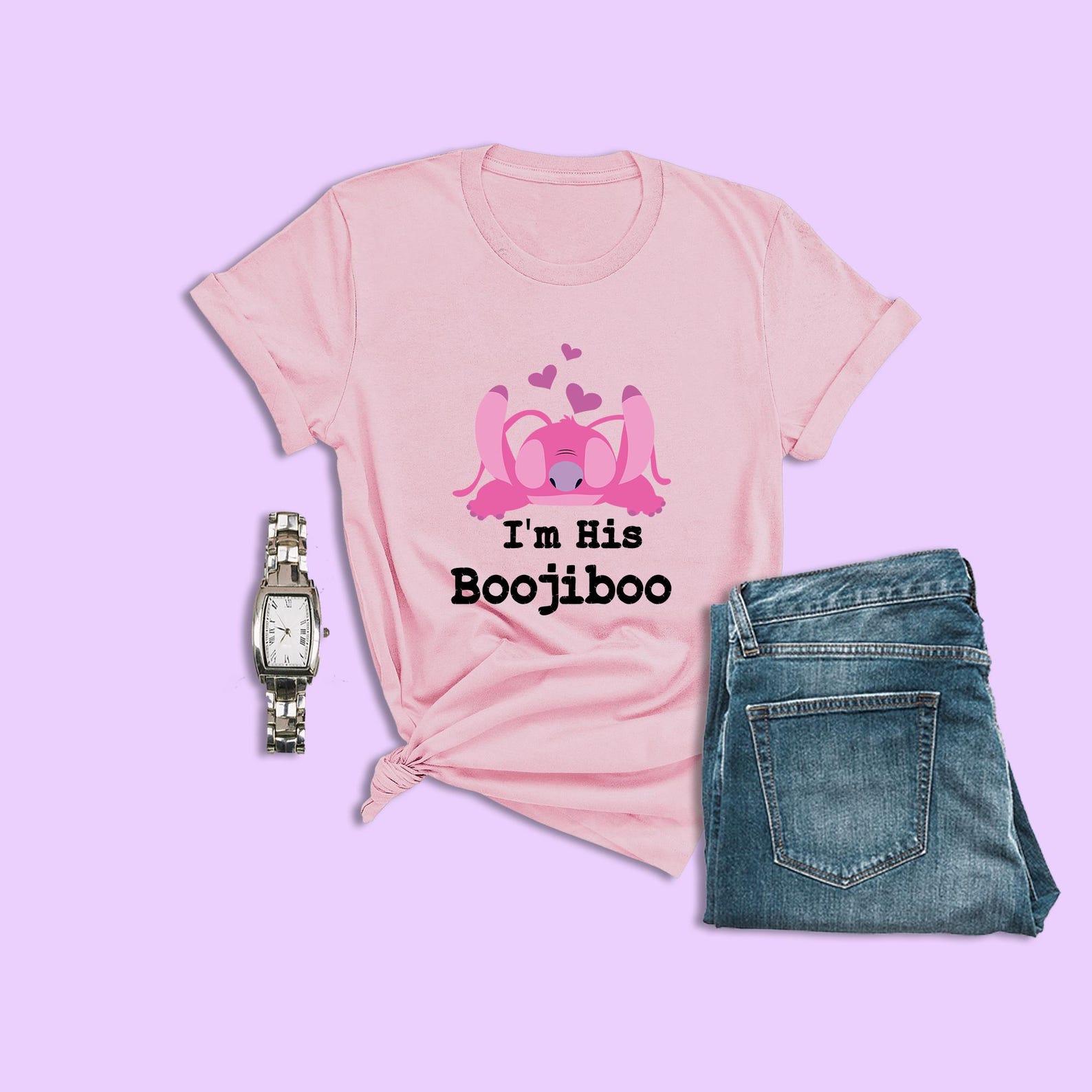 Lilo & Stitch Couple Shirt, I'm His Boojiboo, Angel Shirt, Disneyland ...