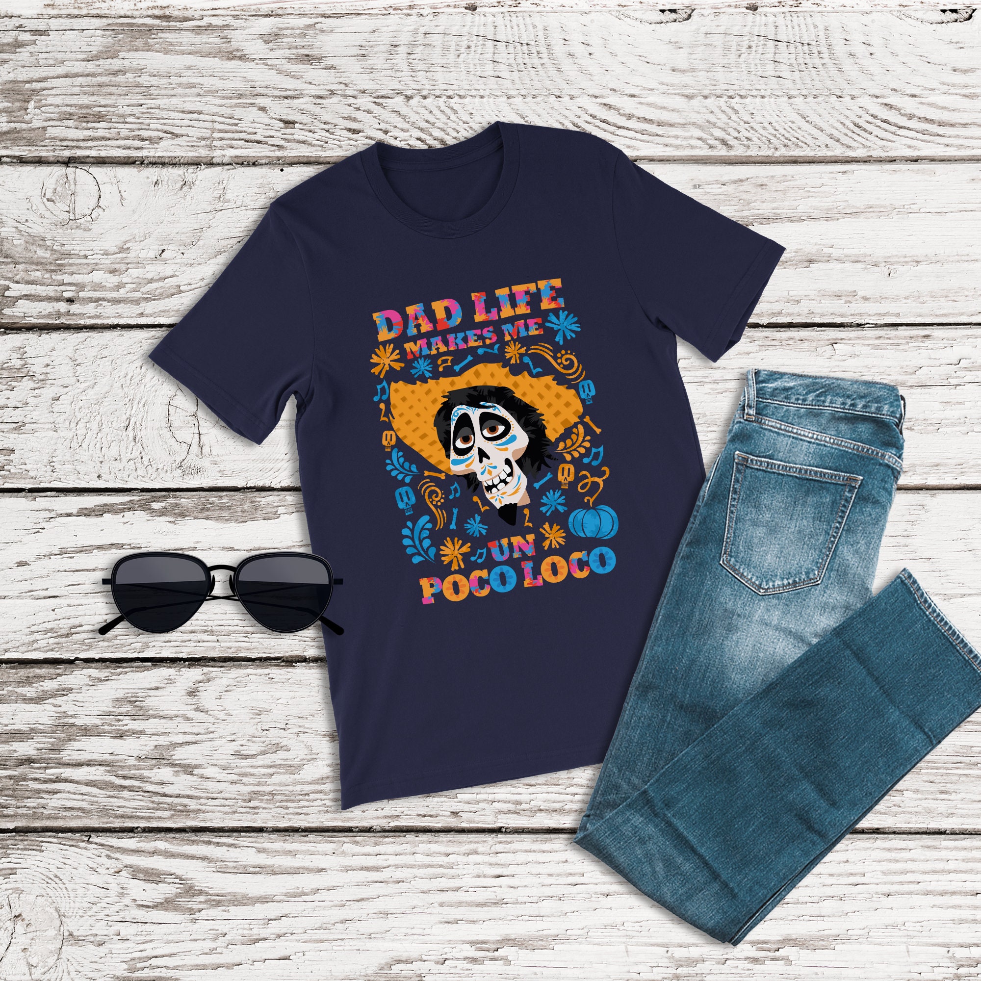 Disney Coco Shirt, Dad Life Makes Me Un Poco Loco, Coco Hector Shirt ...
