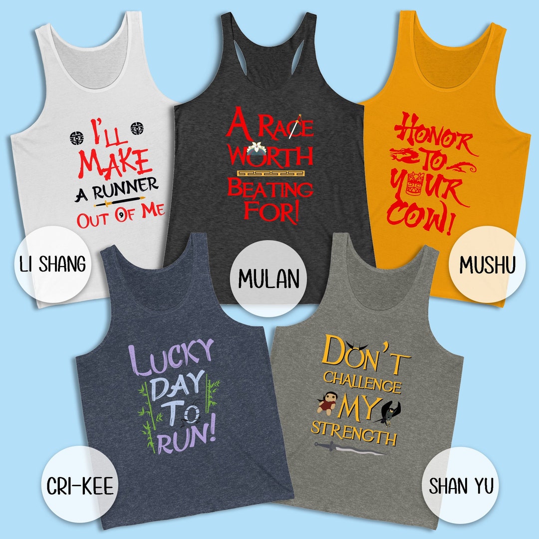 Mulan Running Tank Tops Disney Half Marathon Rundisney - Etsy