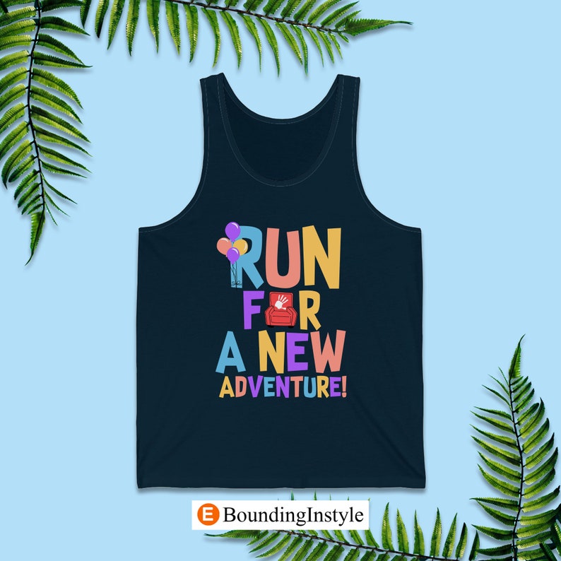 Pixar up Running Tank Tops, Run for a New Adventure, Carl Fredricksen ...