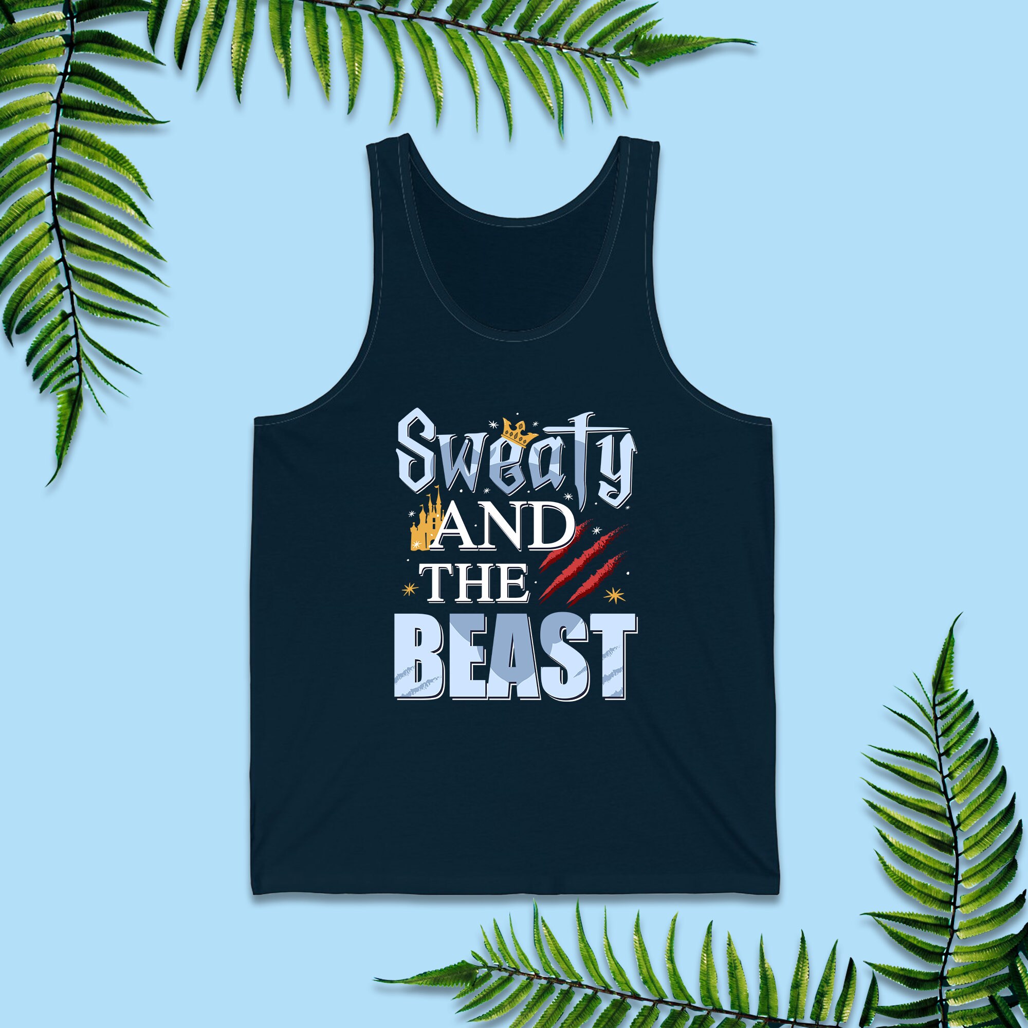 Beauty and the Beast Tank Tops Disney Running Shirt - Etsy