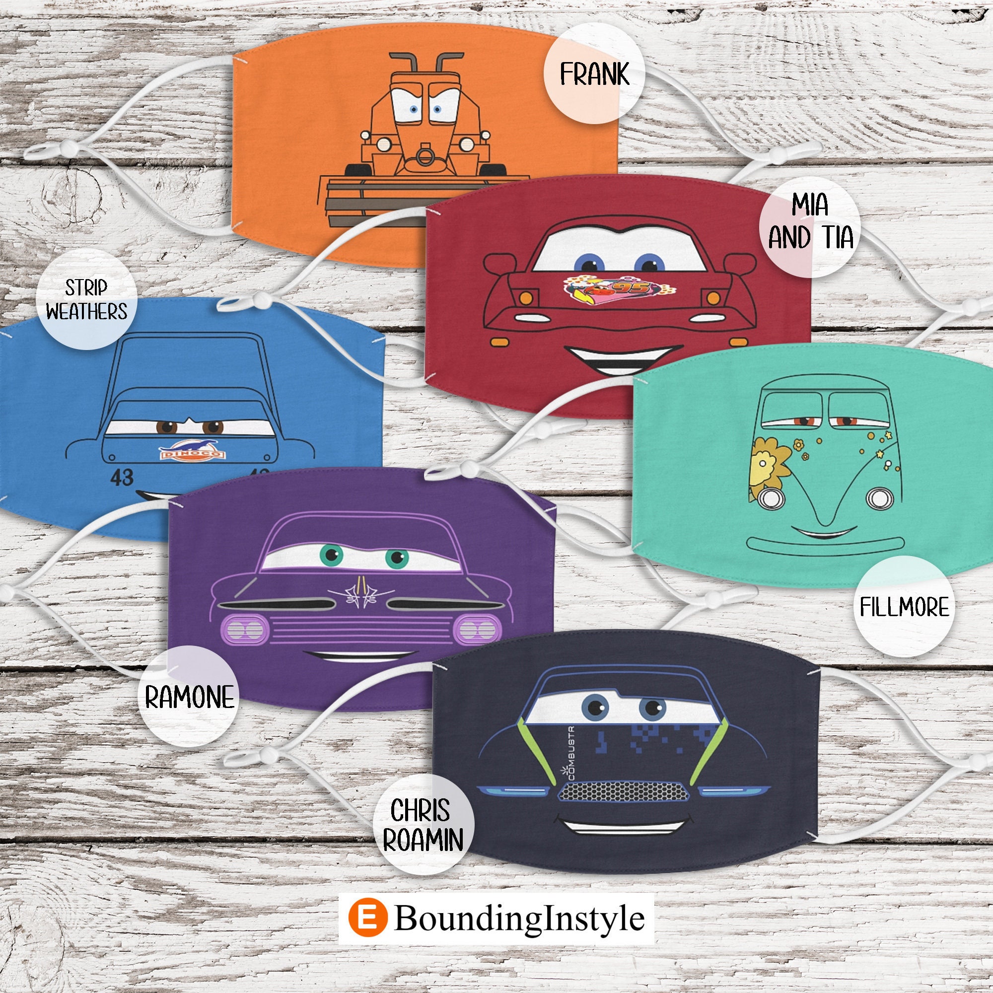 Disney Family Face Mask, Disney Pixar Cars Mask, Reusable Face Mask ...