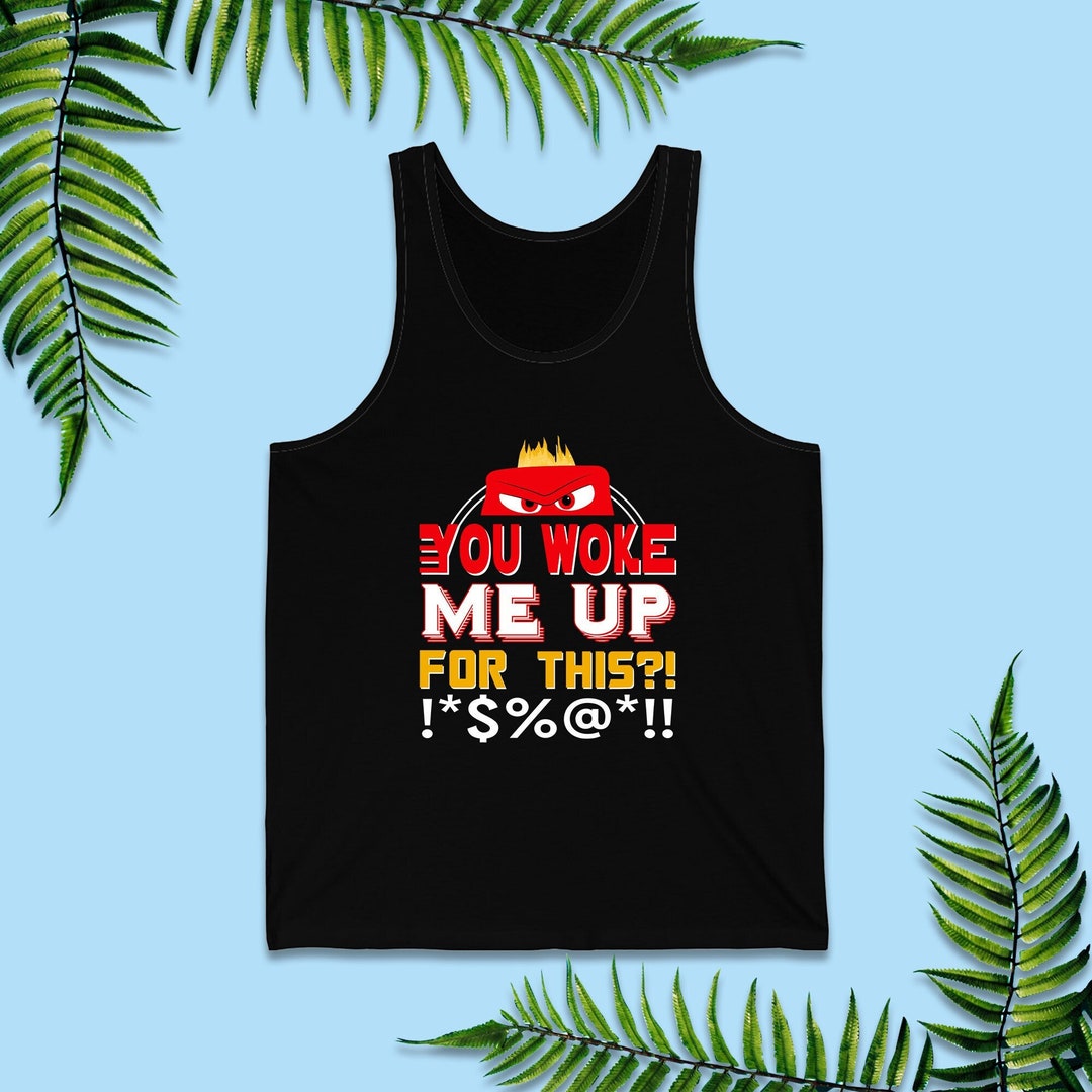 Pixar Inside Out Tank Tops, You Woke Me up for This, Anger Running Top ...