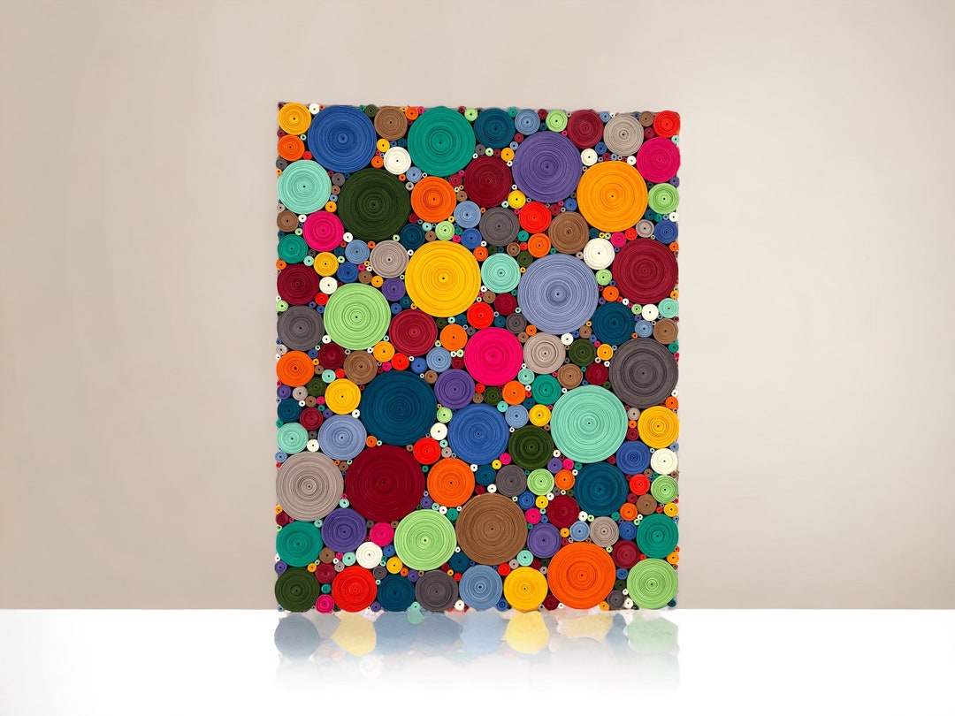 Bold Abstract Paper Quilling Art, 1st Anniversary Gift, Multicoloured ...