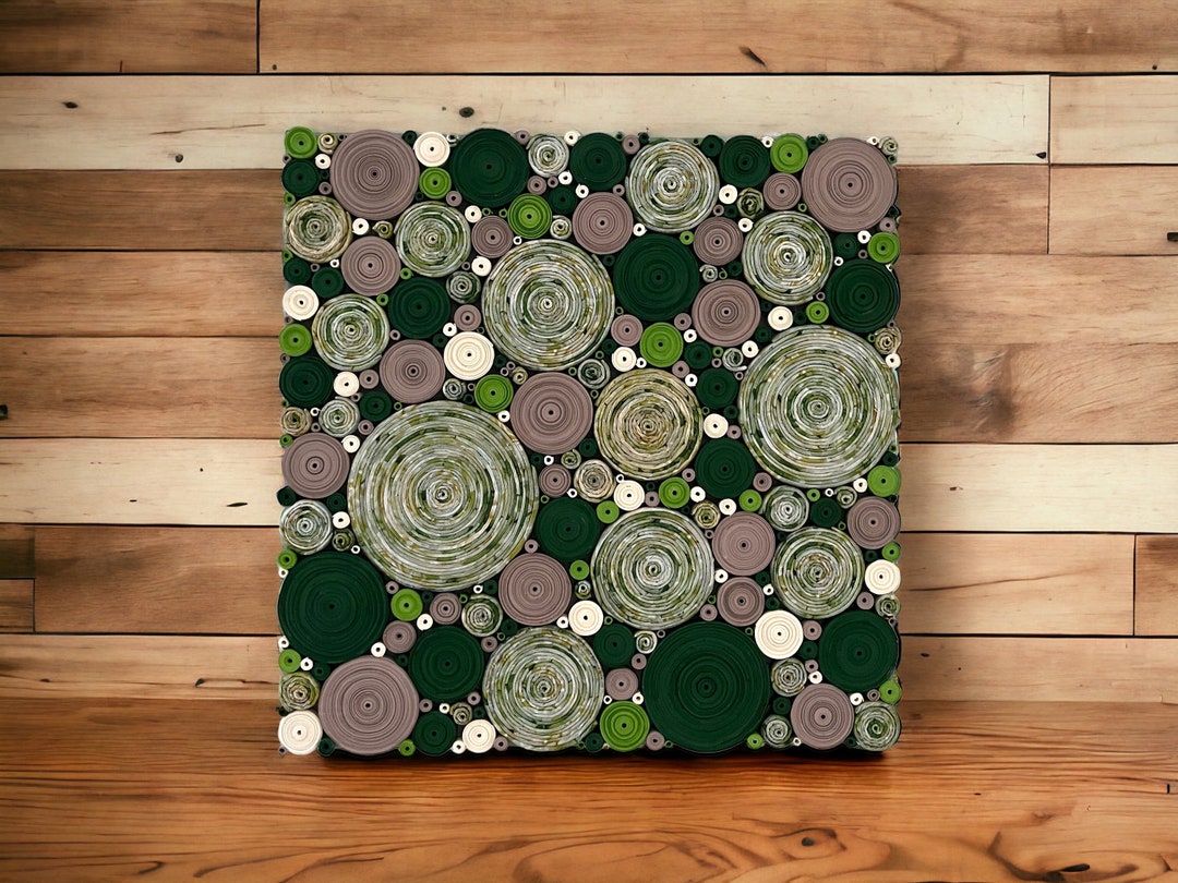 Abstract Quilling Wall Art, Green and Blue Quilling Art, 1st ...