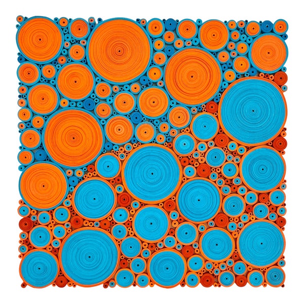 Turquoise Orange Art - Etsy