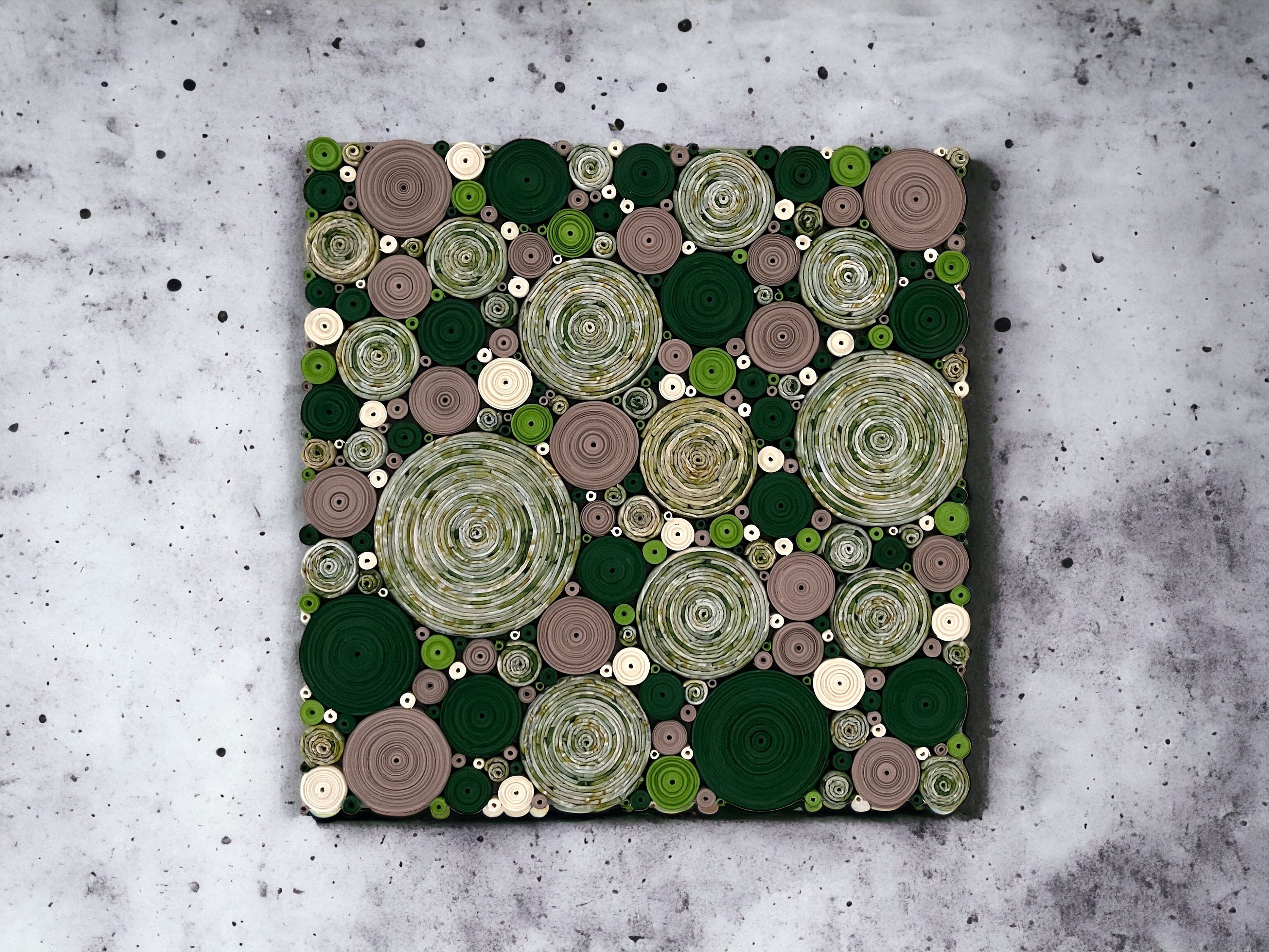 Abstract Quilling Wall Art, Green and Blue Quilling Art, 1st ...