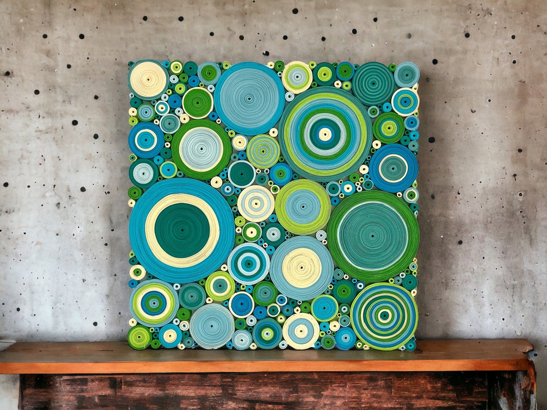 Abstract Quilling Wall Art, Colorful Quilling Art, 1st Anniversary Gift ...